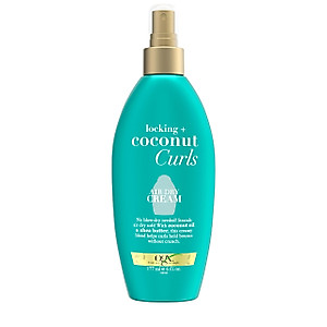 OGX Locking + Coconut Curls Air Dry Cream, No Parabens, 6 oz