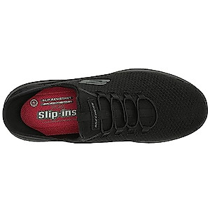 Skechers Men's Hands Free Slip-Ins Summits SR Colsin Food Service Shoe, BBK, 9