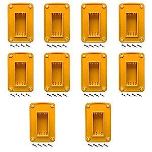 UOSXVC 10Packs Tool Holders for Dewalt 20V Drill Mount Fit for Milwaukee M18 Tools (Yellow)