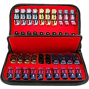 Knife Case,Knife Display Case,Knife Storage,40 Slots Folding Knife Holder Organizer,Butterfly Pocket Knife Carrier,Knives Collection Protector For Survival Tactical Outdoor EDC Mini Knife (Black+Red)
