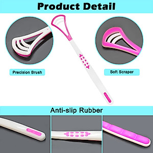 Tongue Scraper Cleaner Soft Tongue Scraper for Healty Oral Care,maxin 6PCS Tongue Cleaner Oral Health Tools for Adult Kids