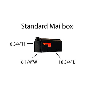 4Ever Products Vinyl Mailbox Post System - Includes Black Steel Mailbox and Custom Address Plate (White)