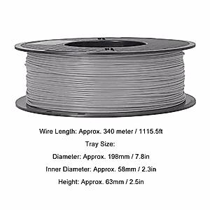 1.75mm PLA Print Filament, 3D Printer Roll Filament Plastic Shell 1kg Spool for Industrial Devices(Silver)
