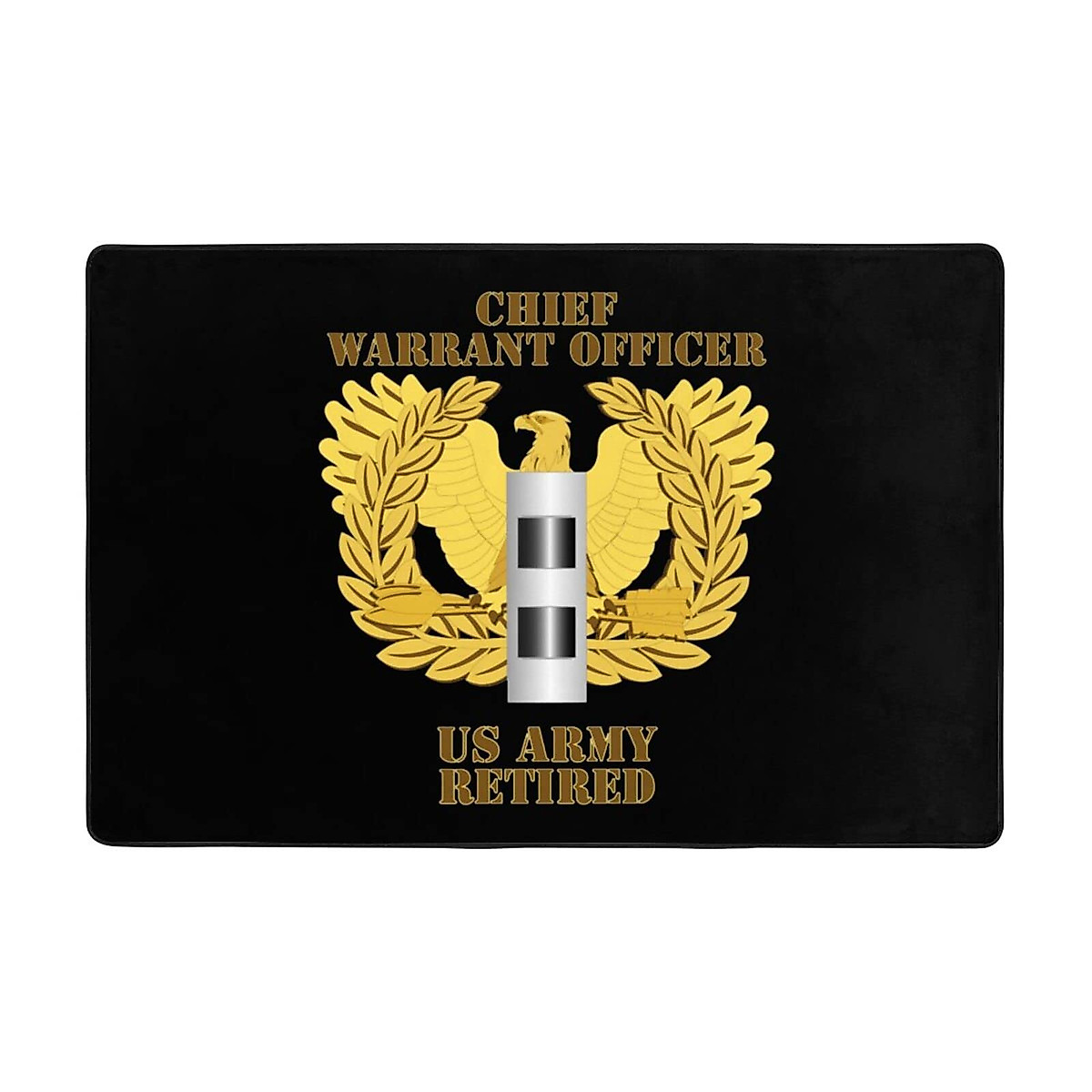 Army Retired Chief Warrant Officer Emblem Cw2 Area Rug Living Room Bedroom Kitchen Sofa Bedside Carpet Floor Mats 36"X24"