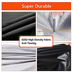 Vodche Fire Pit Cover Round for Fire Pit 22 Inch - 32 Inch, 420D Heavy Duty Outdoor Fire Pit Cover Full Coverage Patio Outdoor Fireplace Cover, Waterproof, Dustproof and Anti UV, Fit All Seasons