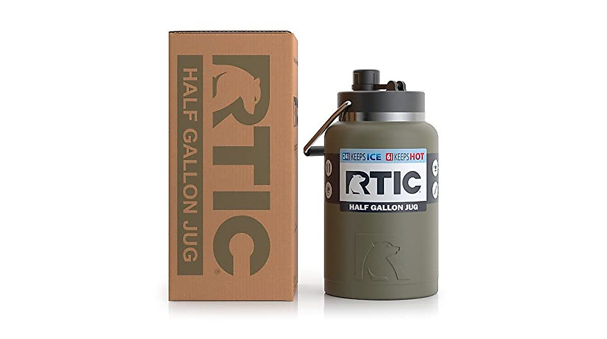 RTIC Half Gallon Jug - Insulated Stainless Steel Water Bottle