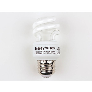 Bulbrite 509206 CF5W LM 5W Low Mercury Compact Fluorescent T2 Coil with Medium Base, 25W Equivalent, Warm White, 1 Count (Pack of 1)