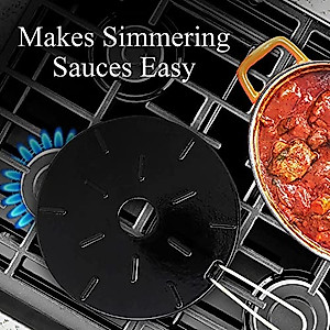 Cast Iron Heat Diffuser for Gas Stove – 2 Sizes Included – 8.25 and 6.75 Inch Heat Diffusers for Electric Stove - Gas Heat Plate - Cast Iron Simmer Plate for Gas Burners