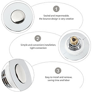 Hemobllo Wash Basin Drainer Filter Water Bathtub Strainer Wash Basin Press Plugs Bathroom Drain Bounce Drain Plug Drain Stoppers Kitchen Sink Drainer Plug Blush Abs Plating Body Washbasin
