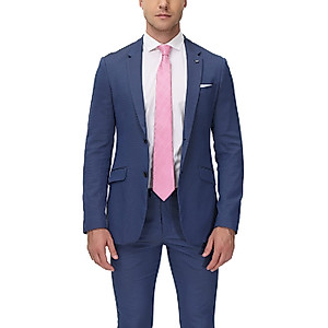 Adulove Men's Necktie Classic Silk Tie Woven Jacquard Neck Ties 9 PCS