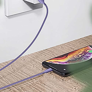 BGNTBUK Android Cord 1.8m Silicone Data Cable Mobile Phone Color Fast Charging Line Liquid Soft Plastic Flash Charging Cable Suitable for Tpye C Charging Port Type C Charging Cable 6ft Led