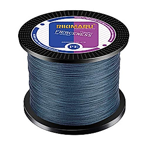 Braided Fishing Line Abrasion Resistant Superline Zero Stretch&Low Memory Extra Thin Diameter Dark Gray 327Yds,15LB