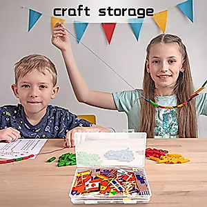 DUOFIRE Small Plastic Box Organizer Box small plastic storage containers small plastic case for Storage Pencils and art supply storage organizer Rectangle(7.7 x 4.1 x 0.9inch) 2 PACK