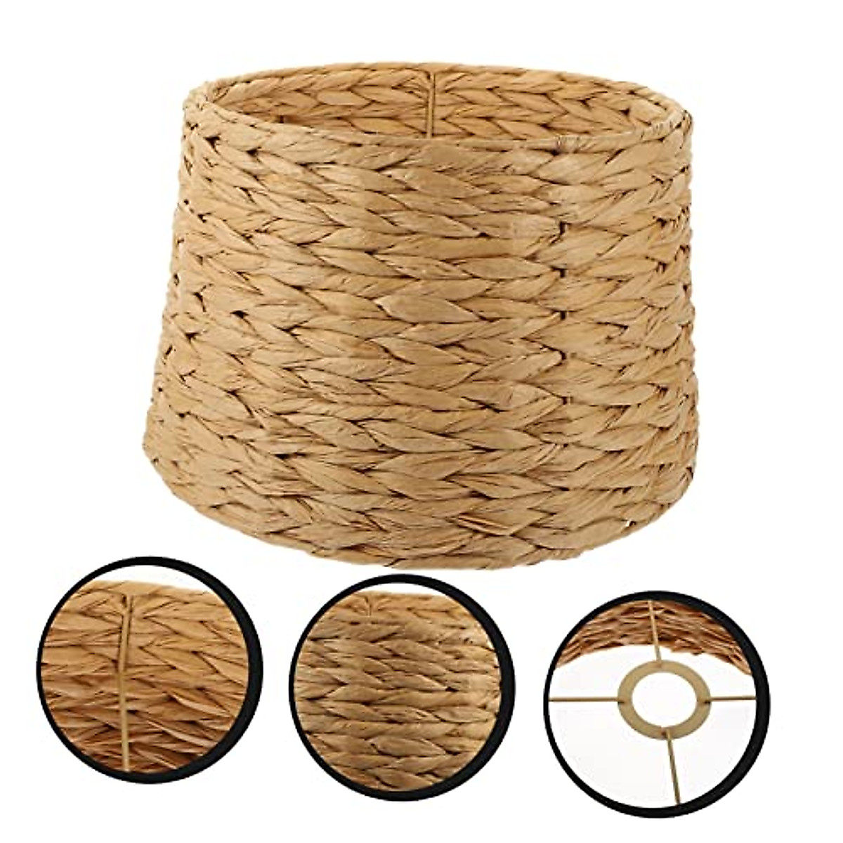 DELURA Woven Lampshade Lampshades for Floor Lamps Vintage Lantern Rustic Pendant Lighting Lamp Replacement Shade Hanging Lights Lampshades Rustic Lamp Shade Country Lamp Shades to Weave/653
