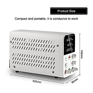 DC Power Supply, Laboratory Workbench Power Supply 30V 10A Adjustable DC Power Supply Programmable Memory Function Switching Power Supply,Electroplating DIY(WPS605B 60V 5A)