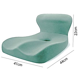 STIDE Memory Foam Seat Cushion & Lumbar Support Pillow for Office Chair Car Wheelchair Orthopedic Chair Pad and Back Cushion for Lower Back,Green