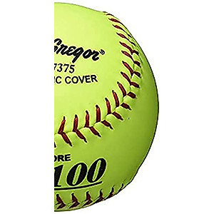 MacGregor X52RE ASA Slow Pitch Synthetic Softball, 12-Inch, Pack of 12