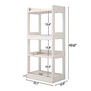 BALANBO 4-Bookshelf Cube Simple Shelf Display Rack Multifunctional Storage Display Rack Suitable for Home Office Living Room Decoration-White…