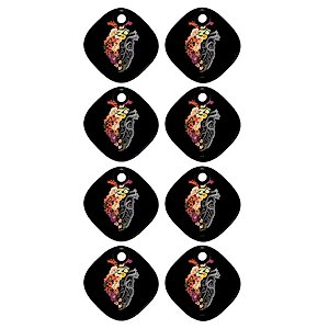 MightySkins Skin Compatible with Samsung Galaxy SmartTag (4 Pack) - Spring Heart | Protective, Durable, and Unique Vinyl Decal wrap Cover | Easy to Apply, Remove, and Change Styles | Made in The USA