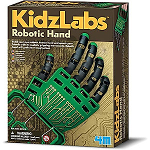 4M Kidzlabs Robotic Hand Kit, Build Your Own Robotic Hand, For Boys & Girls Ages 8+