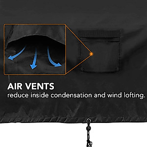 Taufey Patio Bench Loveseat Cover, Heavy Duty and 100% Waterproof Outdoor Sofa Cover, Lawn Patio Furniture Covers with Air Vent - Medium(Standard), Black