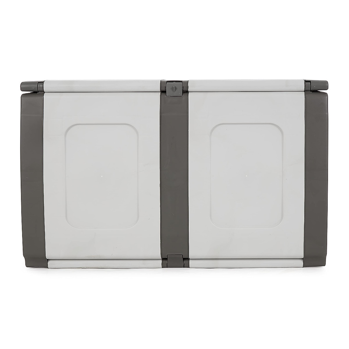 Homeplast Regular 52.83 Gallon Capacity Indoor Outdoor Heavy Duty Plastic Deck Box Storage Trunk for Pillows, Patio Cushions, and Firewood, Gray/Anthracite