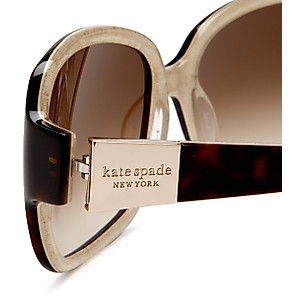 Kate Spade New York Women's Lulu Rectangular Sunglasses, Tortoise Gold Frame/Brown Gradient Lens, 54 mm