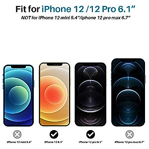 2 Pack LϟK Privacy Screen Protector Designed for iPhone 12 and iPhone 12 Pro 5G 6.1 inch Tempered Glass High Clear, Case Friendly, Come with Installation Tray -Black