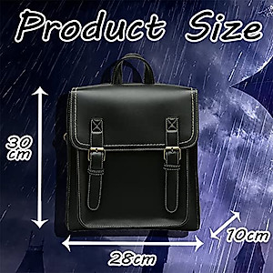 Yoniza Wednesday Addams Backpack Vintage Black Leather Backpack Durable Wednesday Backpack Adjustable Backpack For Women