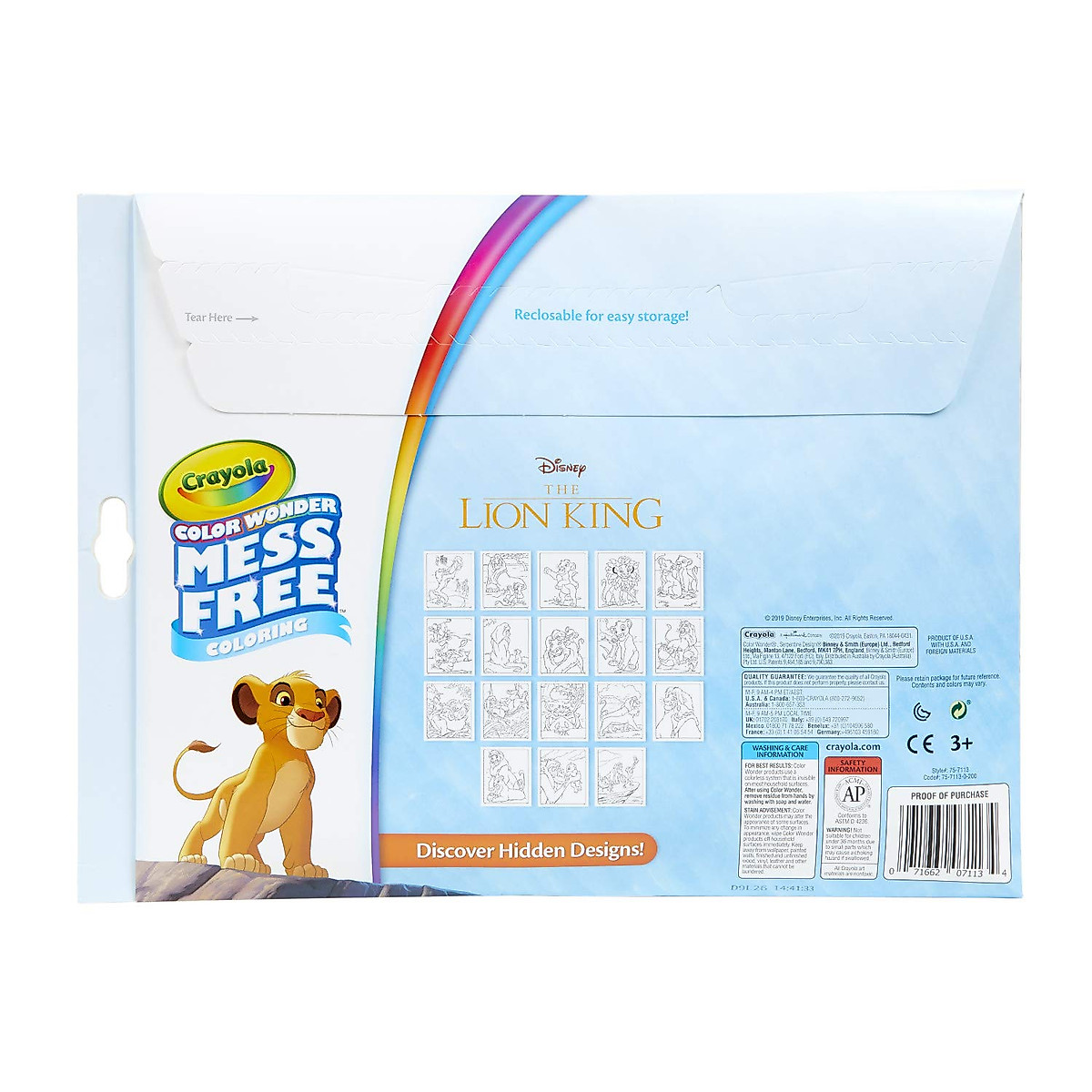 Crayola Lion King Pages & Markers Color Wonder Pad and Markers, Multicolor