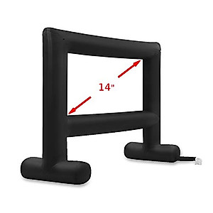 XtremepowerUS 95177 14' Feet Outdoor & Indoor Projection Portable Movie Screen-Includes Inflation Air Blower w/Storage Bag, Black