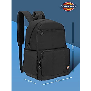 Dickies Journeyman Extra Large Capacity Backpack Classic Logo Water Resistant Casual Daypack for Travel Fits 15.6 Inch Notebook (Black)