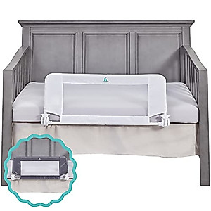 hiccapop Convertible Crib Bed Rail for Toddlers | Crib Rail Guard, Toddler Bed Rail for Crib | Baby Bed Rail Guard with Reinforced Anchor Safety