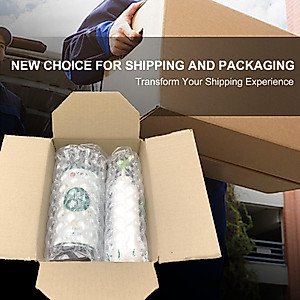 Hijelyn Bubble Cushioning Wrap Roll Inflatable Bottle Shipper Protector Sleeve 12"x164' Large Size Air Bubbles Packing Supplies for Fragile Items, Air Pillows for Shipping Moving Packaging Material