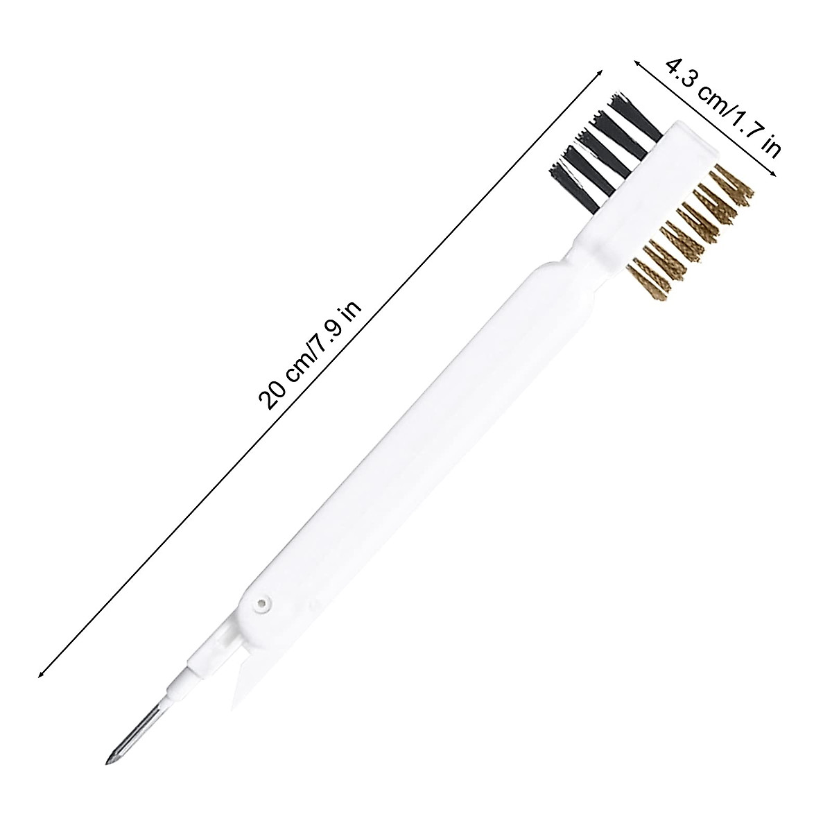 Deep Gas Stove Brass Wire Brushes, 4-in-1 Gas Stove Cleaning Brush Kitchen Scrubber Brush with Stiff Bristles Cooktop Scraper for Range Hood Grease Grime Stovetop Cleaning(2 Pcs)