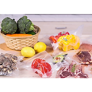 Vacuum Sealer Bags Rolls For Food Saver,Seal a Meal, Weston. Commercial Grade, BPA Free,Great for vac storage Bags, Meal Prep with sous vide (11" x 50', Clear)