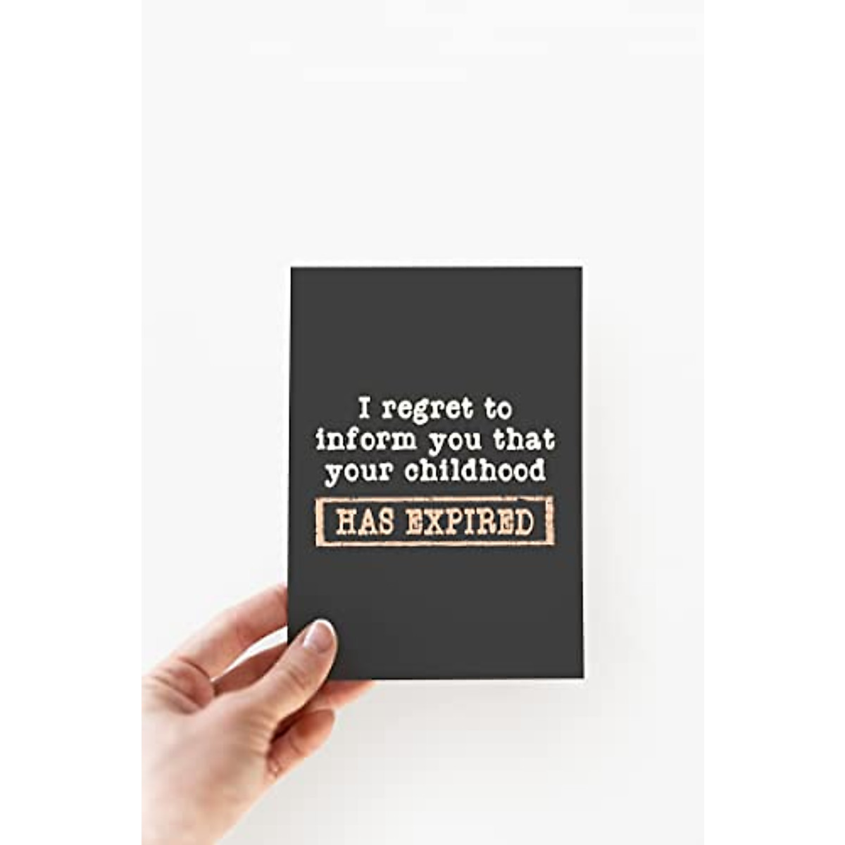 Funny 18th Birthday Card for men or women with envelope | Joke card for someone who is turning 18 years old | Original and unique present idea for son, daughter. | Your Childhood