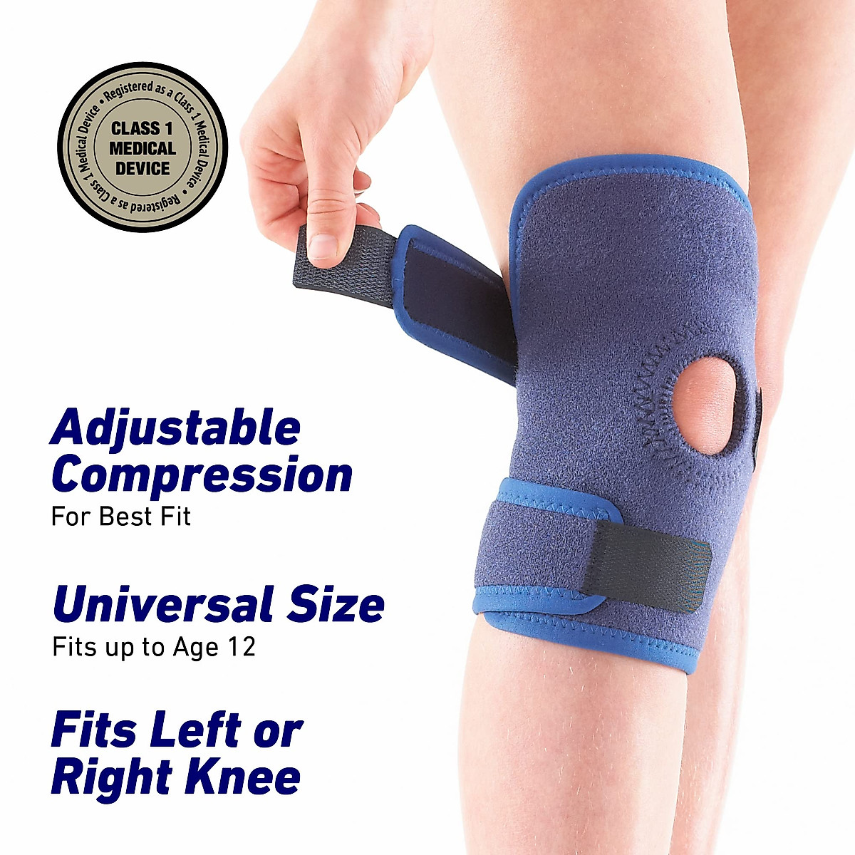 Neo G Kids Knee Support Child Open Patella – Kids Knee Brace for Joint & Meniscus Pain, Osgood Schlatter, Strains, Sprains, Instability, Juvenile Arthritis - Adjustable Compression