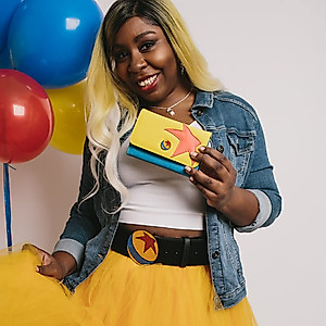 Buckle Down Disney Wallet, Foldover, Pixar Luxo Ball Bounding Yellow Red Blue, Vegan Leather, 6.5" x 4.5"