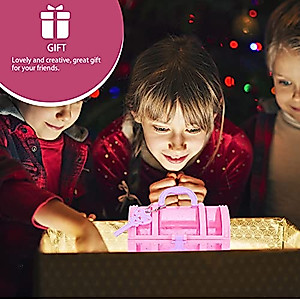 Alipis Treasure Trinket Chest Girl 2Pcs Kids Jewelry little girl treasure box pretend treasure box baby girl treasure chest Box Toy Princess Little Girl Jewelry Box