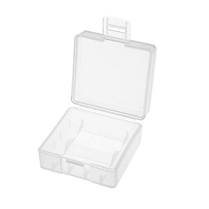 uxcell 5 Pcs Battery Storage Case Holder Storage Transparent 2 x 18350 Batteries Capacity