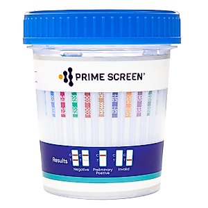 Prime Screen Multi-Drug Urine Test Cup 14 Panel Kit - Test 14 Drugs Including Marijuana (THC),OPI,AMP, BAR, BUP, BZO, COC, mAMP, MDMA, MTD, OXY, PCP, PPX, TCA - [2 Pack]
