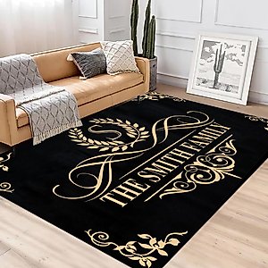 Personalized Family Name Rug for Inside House, Newlywed Closing, Monogram Rug Mat, Welcome Front Door, Custom Entryway Rug Unique Gift for Husband Wife, Housewarming Gift for New Engaged Married