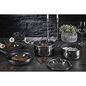 Kuhn Rikon Peak Non-Stick Saucepan with Glass Lid, 7.05 inch/18 cm