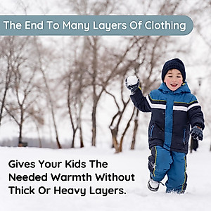 Outland Children's Thermal Set Lightweight Ultra Soft Fleece Interior Very Warm, Black 2-4