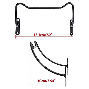 Hipiwe Pack of 6 Wine Rack Wall Mounted Wine Bottle Holder - Metal Red Wine Display Holder for Home Bar Decor Wall Hanging Beverages Liquor Bottles Storage Rack with Hardware