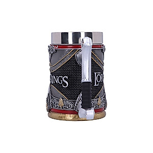 Nemesis Now Lord of the Rings Merchandise Tankard, Hand-Painted Resin Beer Mug with Removable Insert, 15.5cm - Aragorn