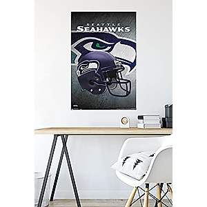 Trends International NFL Seattle Seahawks - Helmet 16 Wall Poster, 22.375" x 34", Unframed Version