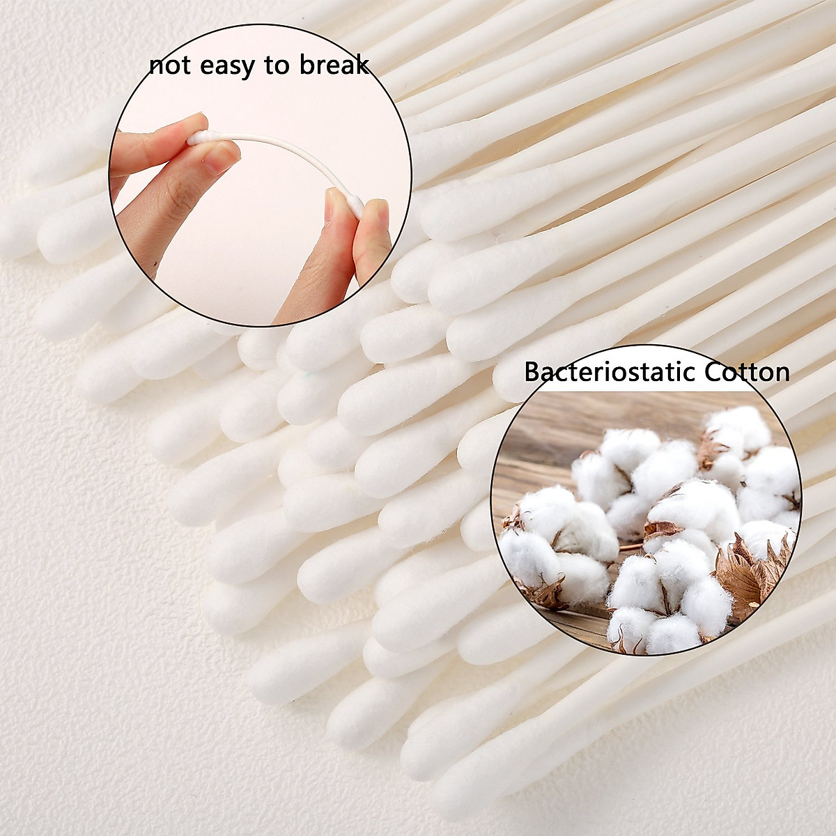400 Pcs Cotton Swabs Cotton Tipped Applicator Double Tipped with Cardboard Handles (Pointed and Spiral Tip, Pointed and Round Tip)