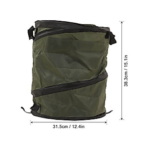 Topyond Camping Trash Can, Oxford Cloth Collapsible Trash Bag, Strong Bearing Capacity Pop-Up Leaf Bags, Reusable Outdoor Trash Garden Yard Trash Bag with Bottom Handle for Garden Picnic